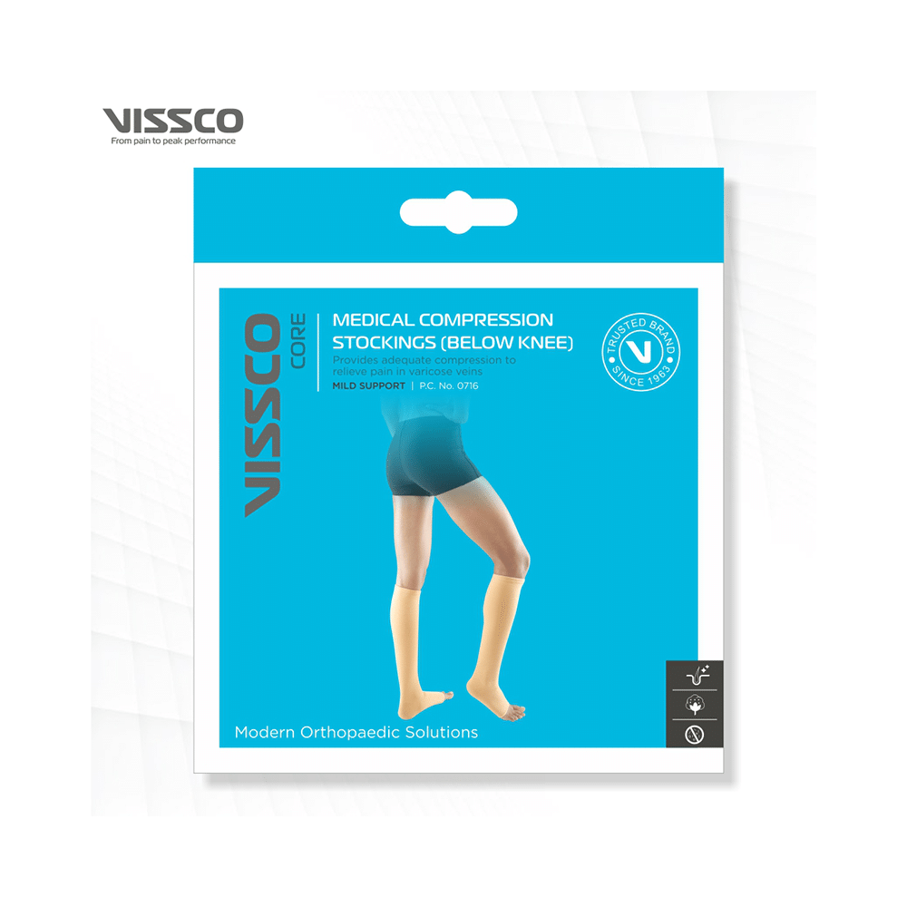 Vissco Core 0716 Medical Compression Stockings XL Below Knee | 30 ...