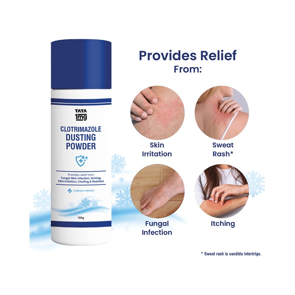 Combo Pack of Tata 1mg Antifungal Dusting Powder (100gm) & Tata 1mg ...