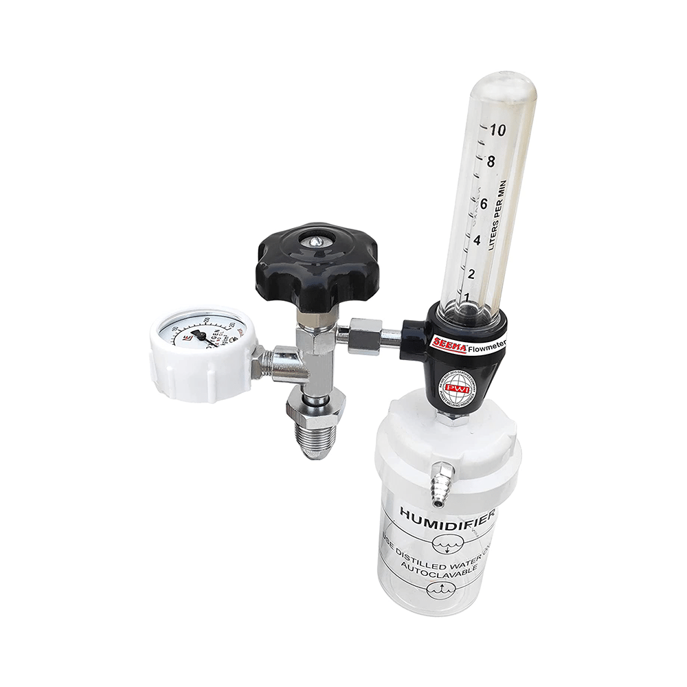 Healthcave Oxygen Flow Meter with Regulator Humidifier Medical Grade ...
