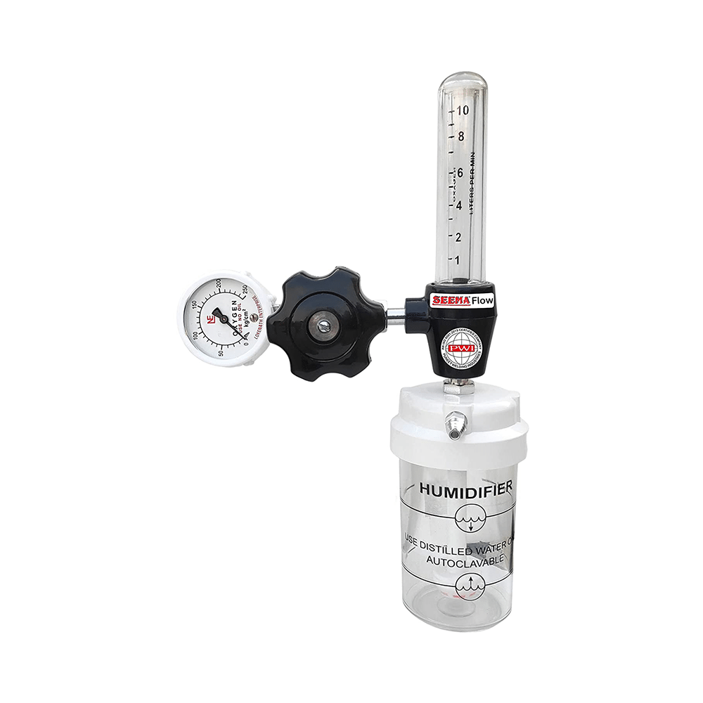 Healthcave Oxygen Flow Meter with Regulator Humidifier Medical Grade ...