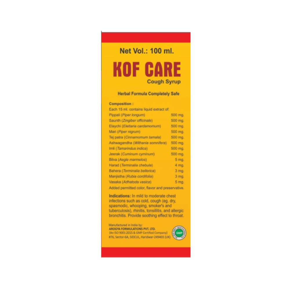 Alsence Kof Care Cough Syrup (100ml Each) | 30 Minutes 24/7 Delivery