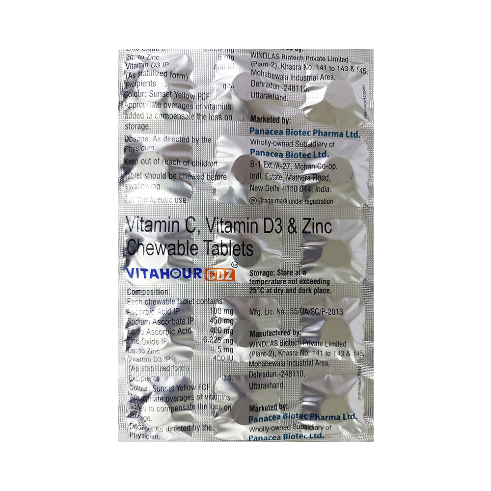 Vitahour CDZ Chewable Tablet | 30 Minutes 24/7 Delivery