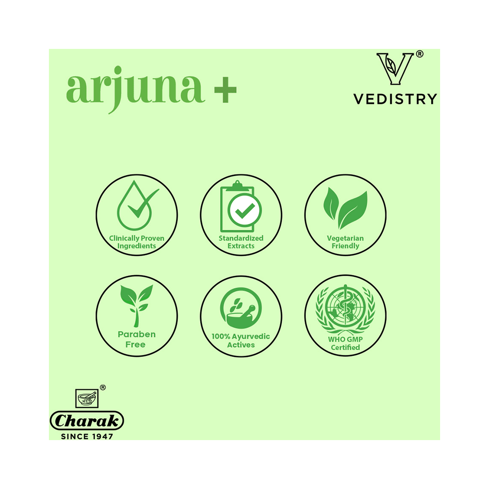 Vedistry Arjuna+ Tablets (60 Each) Buy 2 Get 1 Free | 30 Minutes 24/7 ...