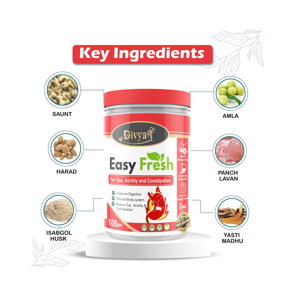 Divya Shree Easy Fresh for Gas, Acidity and Constipation Powder | 30 ...