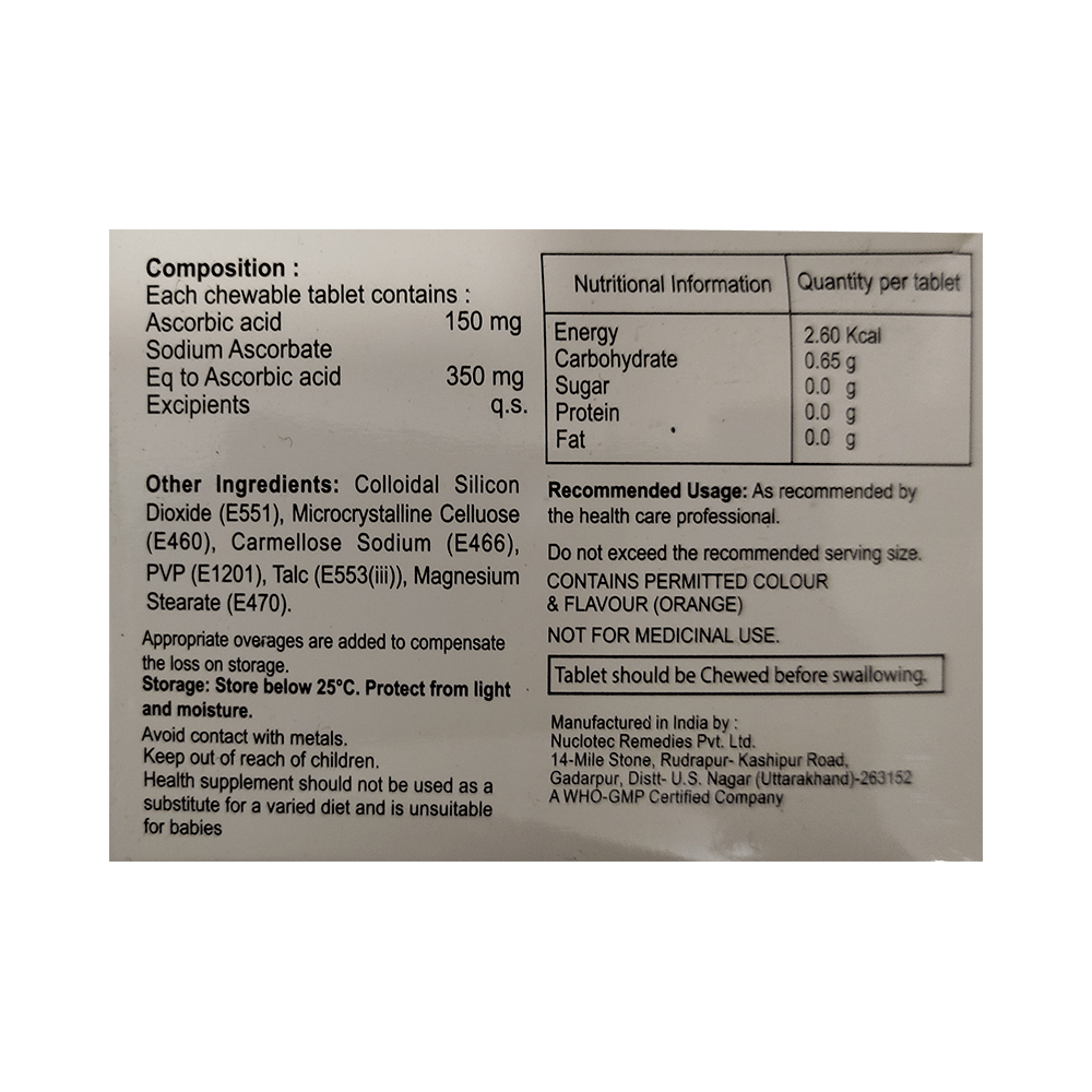 Vitacee Chewable Tablet | 30 Minutes 24/7 Delivery