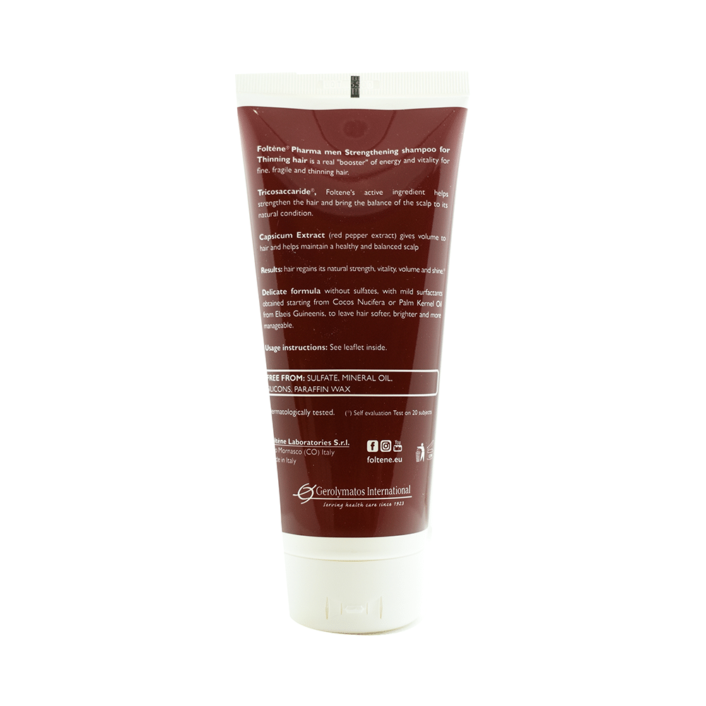 Foltene Pharma Strengthening for Thinning Hair Men Shampoo | 30 Minutes ...