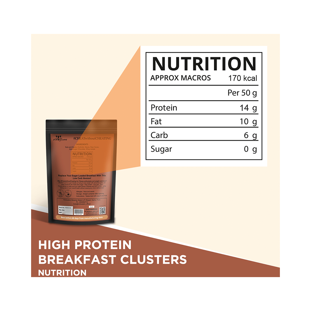 Kilobeaters High Protein Breakfast Clusters Raw Cacao | 30 Minutes 24/7 ...