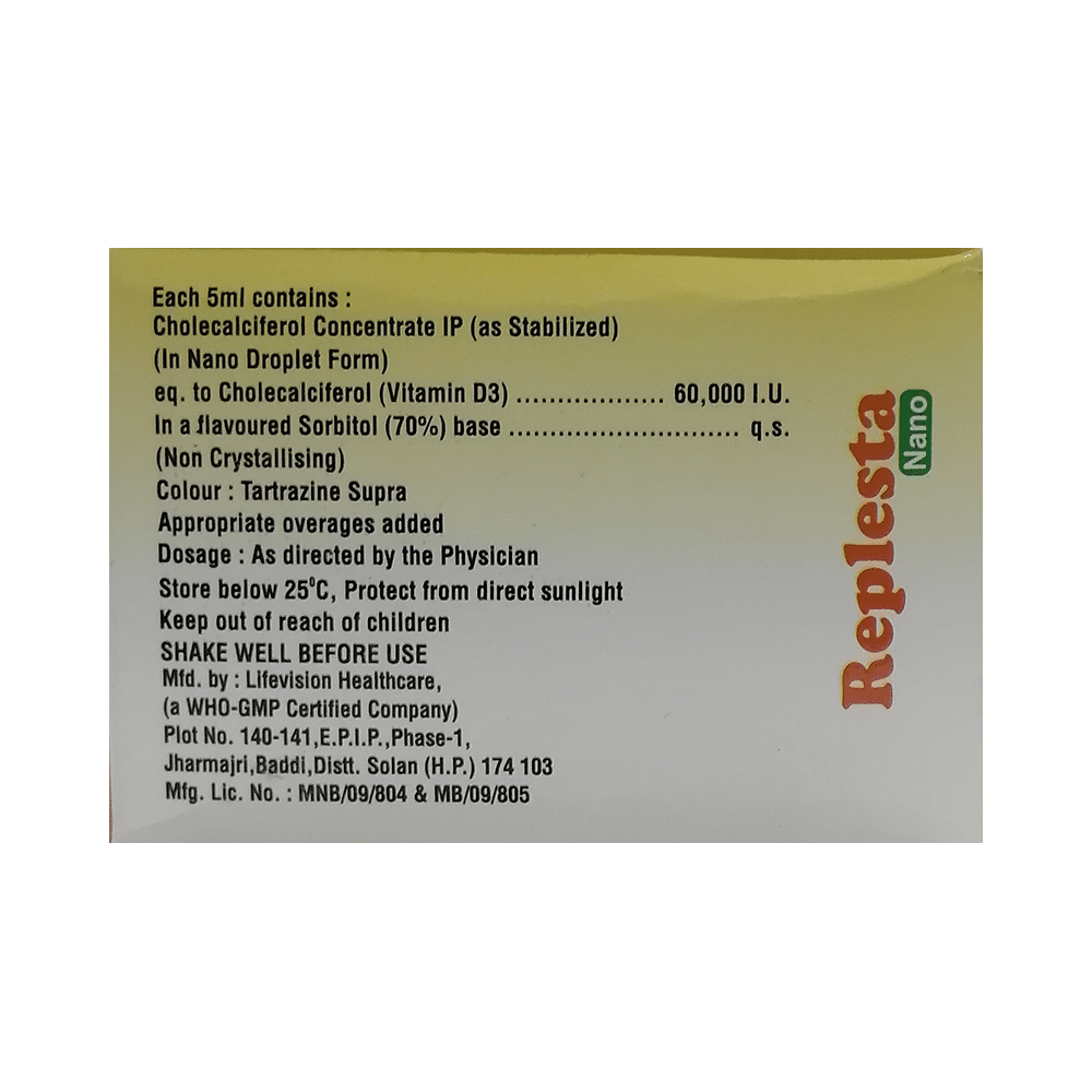 Replesta Nano Butterscotch Sugar Free Oral Solution | 30 Minutes 24/7 ...