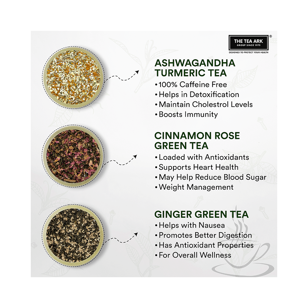The Tea Ark Wellness First Tea Gift Set with 3 Different Types of ...